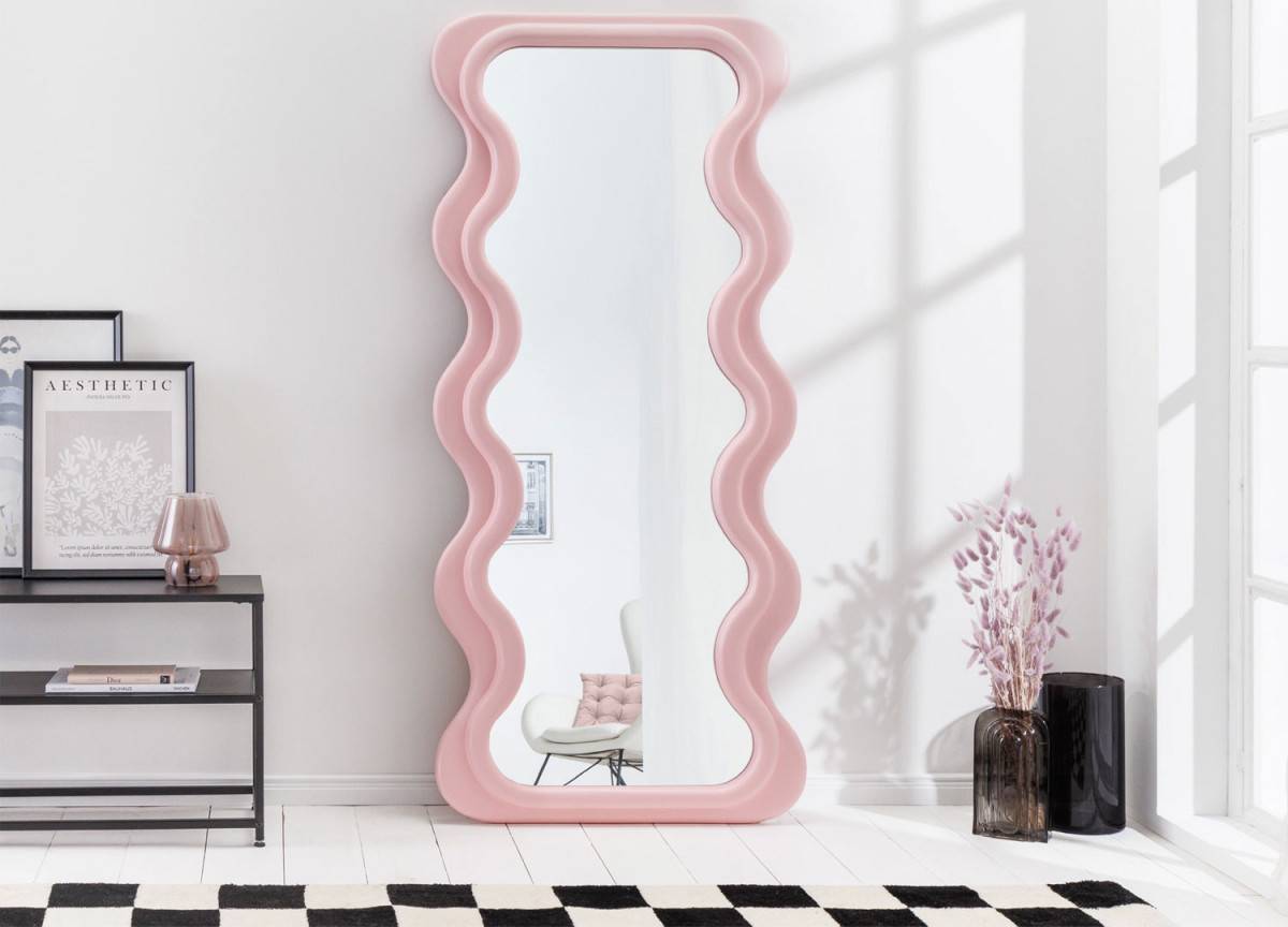 Miroir Ondulé 160 cm couleur Rose