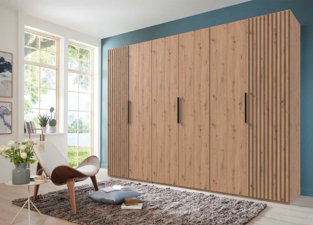 Dressing 300 cm imitation chêne artisan Katia