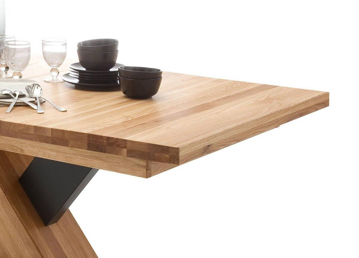 Table à manger 140-220 cm extensible bois massif Mendoza