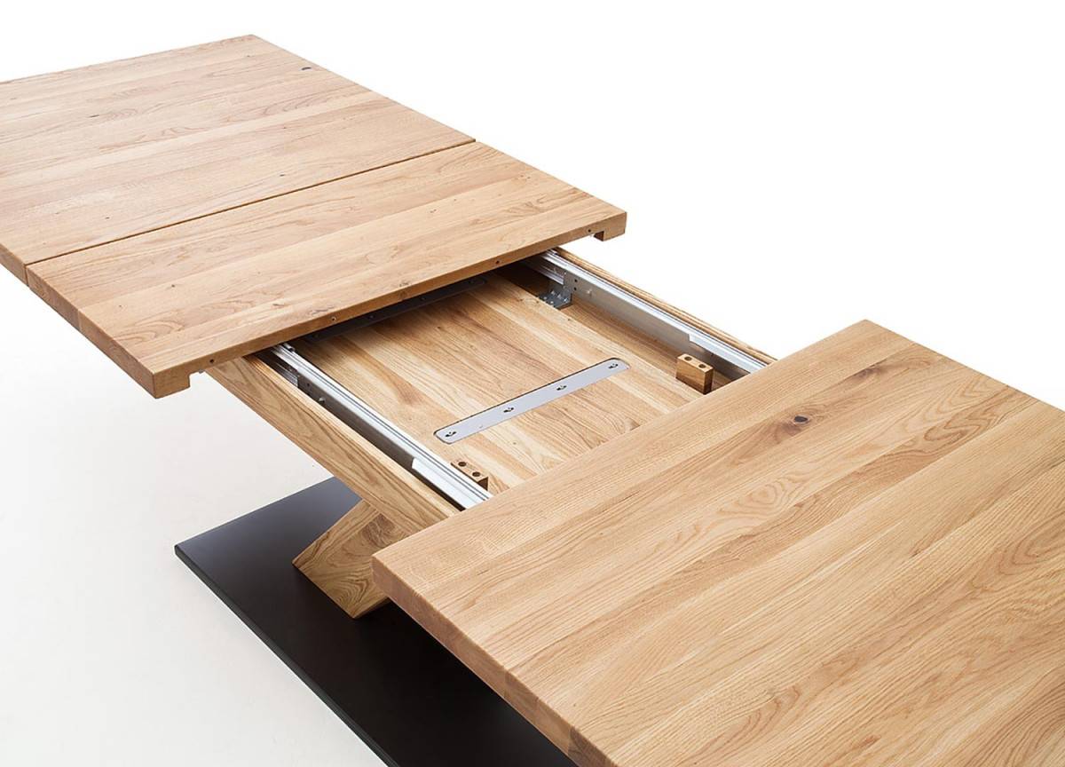 Table à manger 140-220 cm extensible bois massif Mendoza