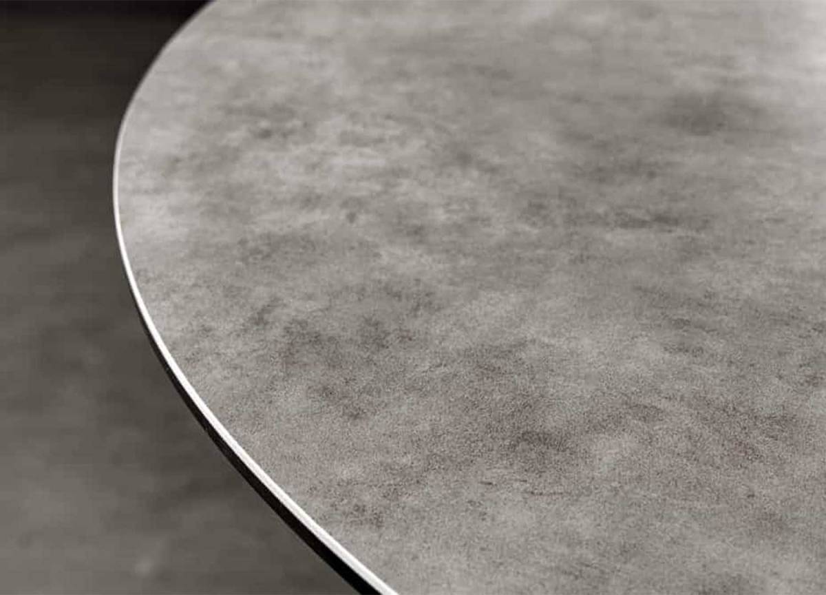 Table ronde en céramique effet béton Jedda