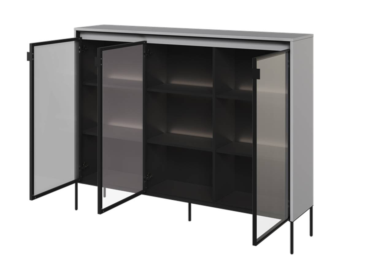 Buffet Vitré 3 Portes 150 cm