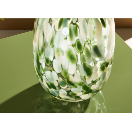 Table Basse Cube 80x60 cm Finition Vert Brillant