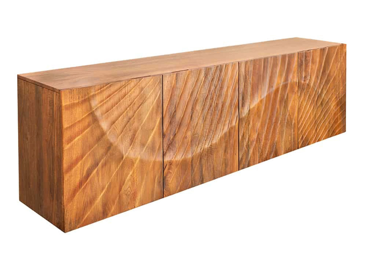 Buffet Bois Massif Mural en Bois Naturel