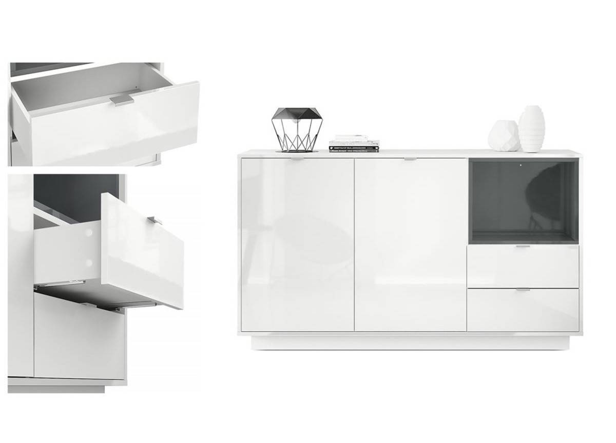 Buffet Design Blanc Brillant